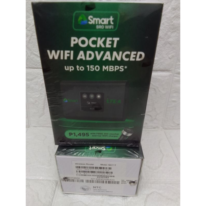 SMART POCKET WIFI ADVANCED UP 150 MBPS TO (MODEL:M271T) with FREE 250 ...