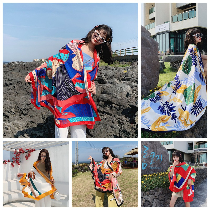 Cotton Shawl Women's Sun Travel Shawl Scarf Shawl Big Size | Shopee ...