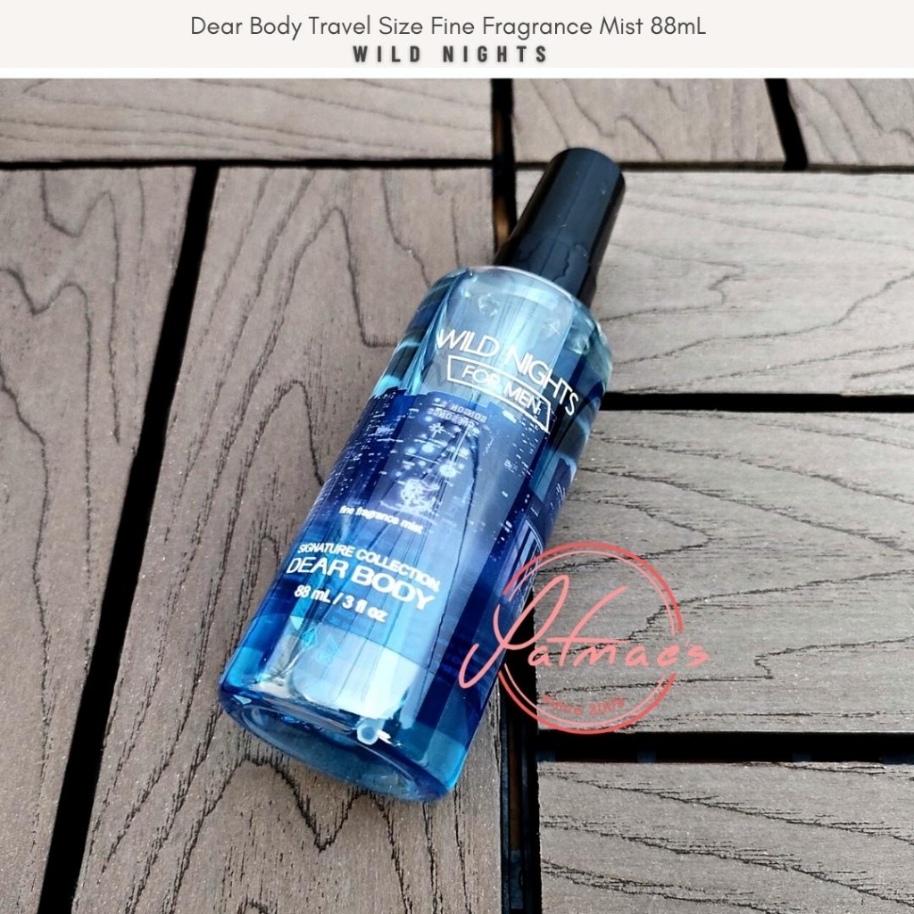Dear Body Wild Nights Fine Fragrance Mist Travel Size 88mL for Men ...