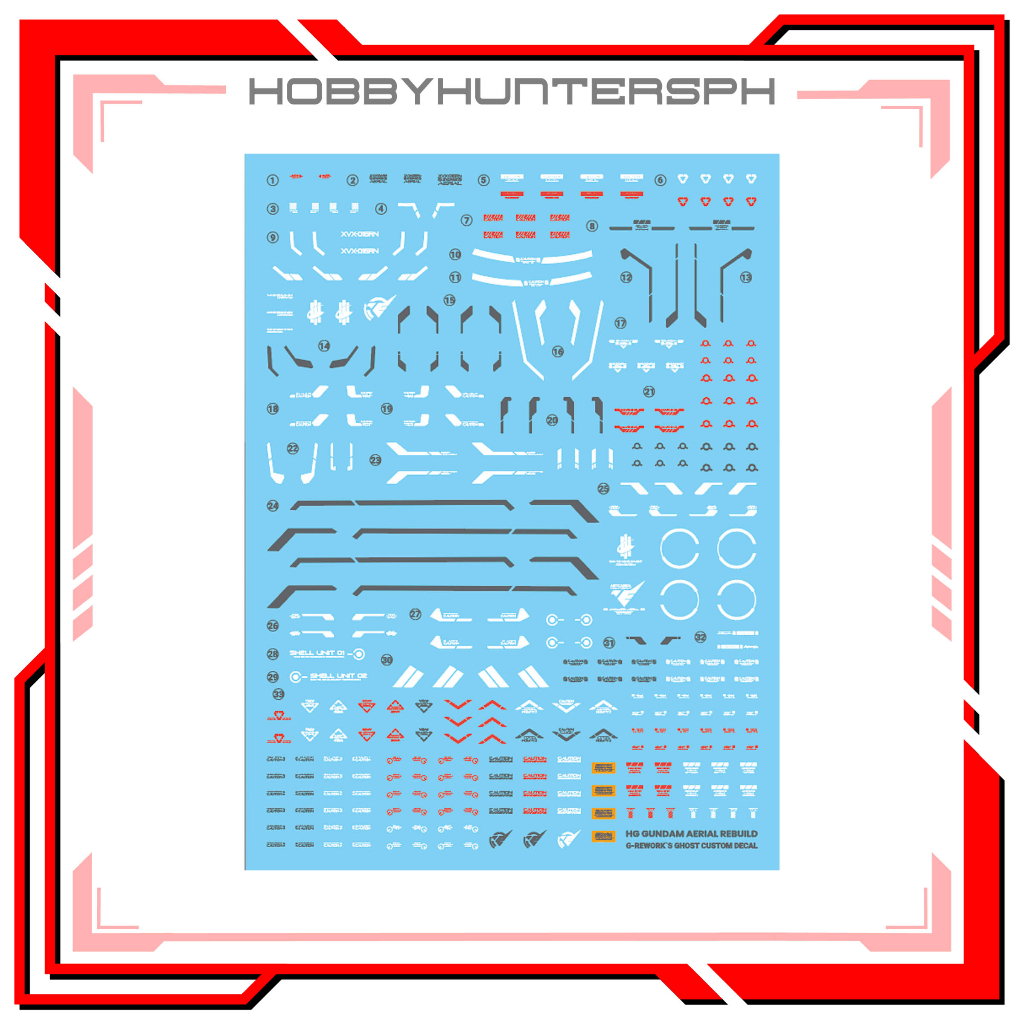 G-Rework HG Aerial Rebuild Waterslide Decals | Shopee Philippines