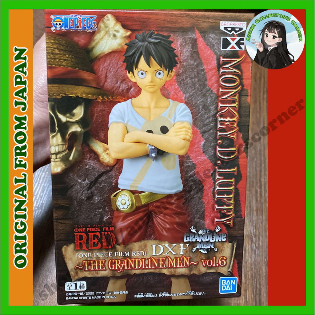One Piece Film RED - Monkey D. Luffy The Grandline Men DXF Figure Vol 6 Banpresto Original ...