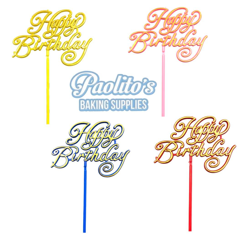 Happy Birthday Stick-Cake Topper | Shopee Philippines