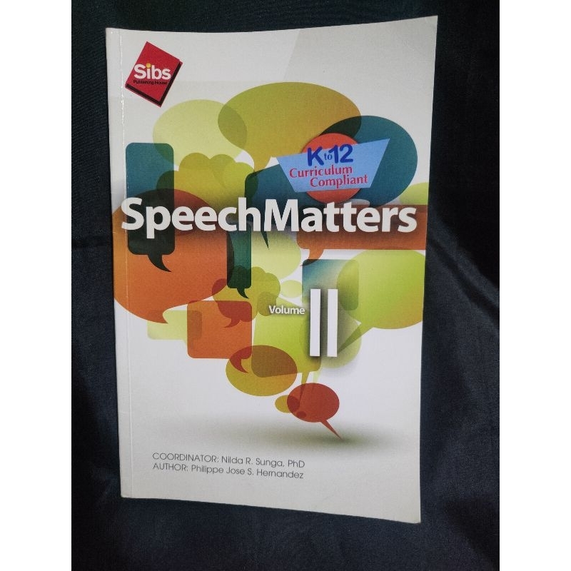 Speech Matters 1st, 2nd, 3rd and 4th year | Shopee Philippines