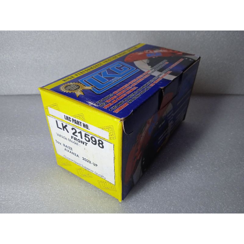 Lkc brake pads Toyota Raize / Toyota Avanza 2022up / Veloz | Shopee ...