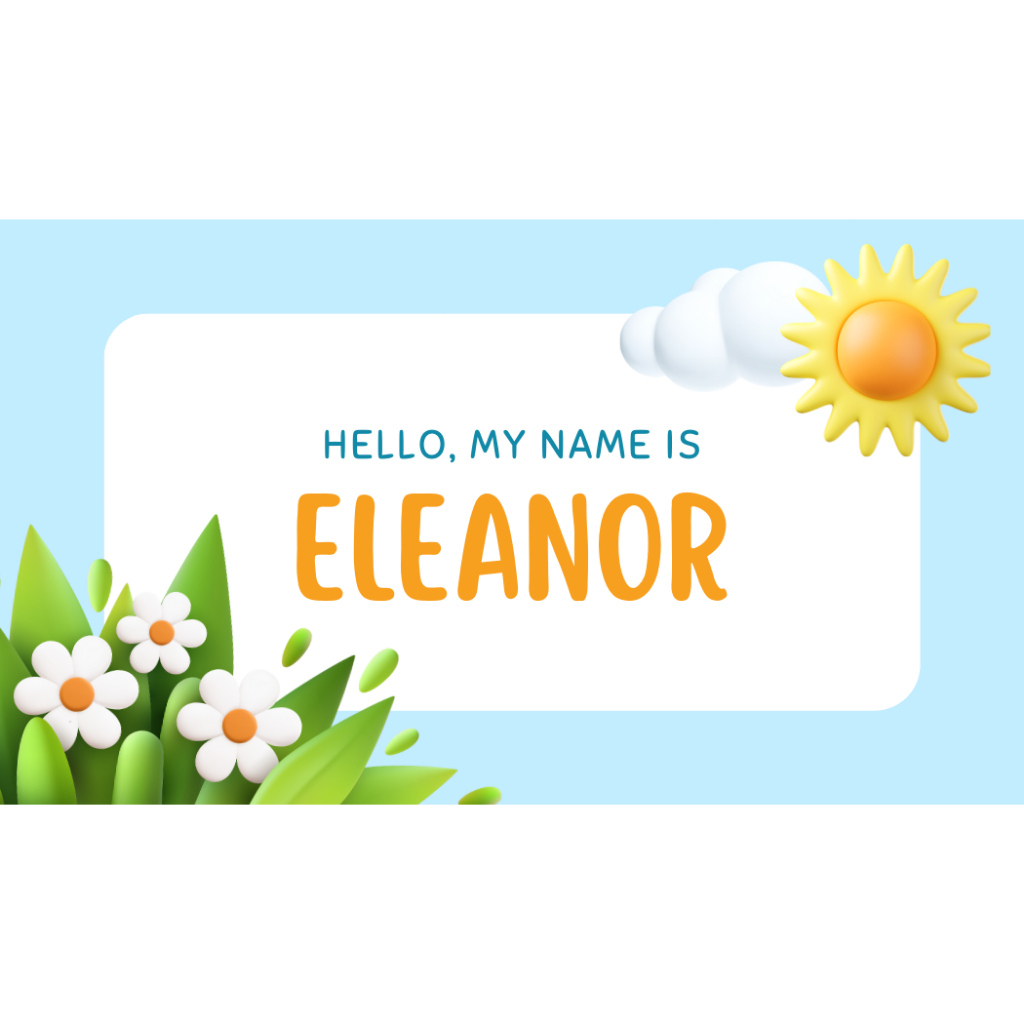 NAME TAG Laminated for school personalized for kids nametag colorful ...