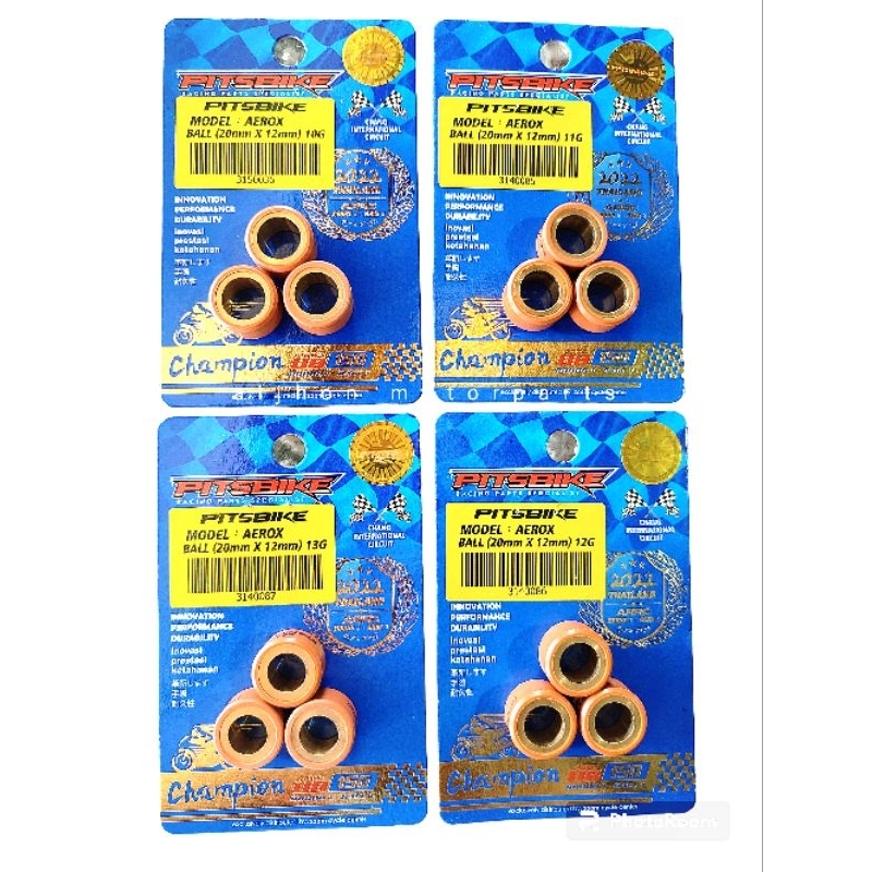 PITSBIKE FLY BALL NMAX/AEROX/M3/FAZZIO 9G 10G 11G 12G 13G (3PCS ...