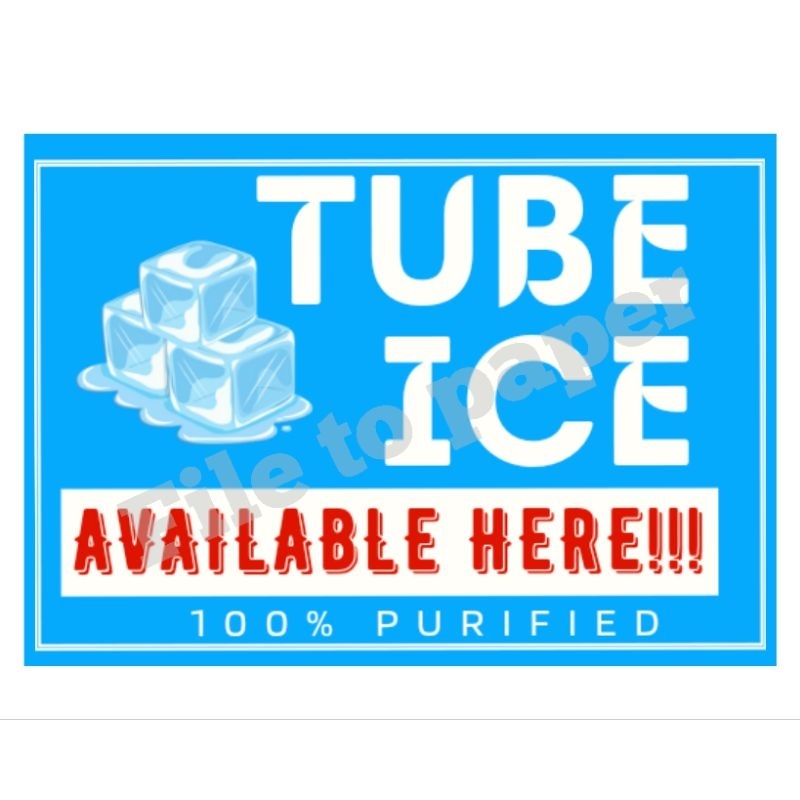Laminated Tube Ice Signage | Shopee Philippines