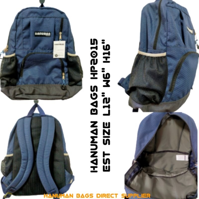HP2015 HANUMAN BACKPACK SCHOOL BAG FOR GRADE 4 UP TO COLLEGE AUTHENTIC ...
