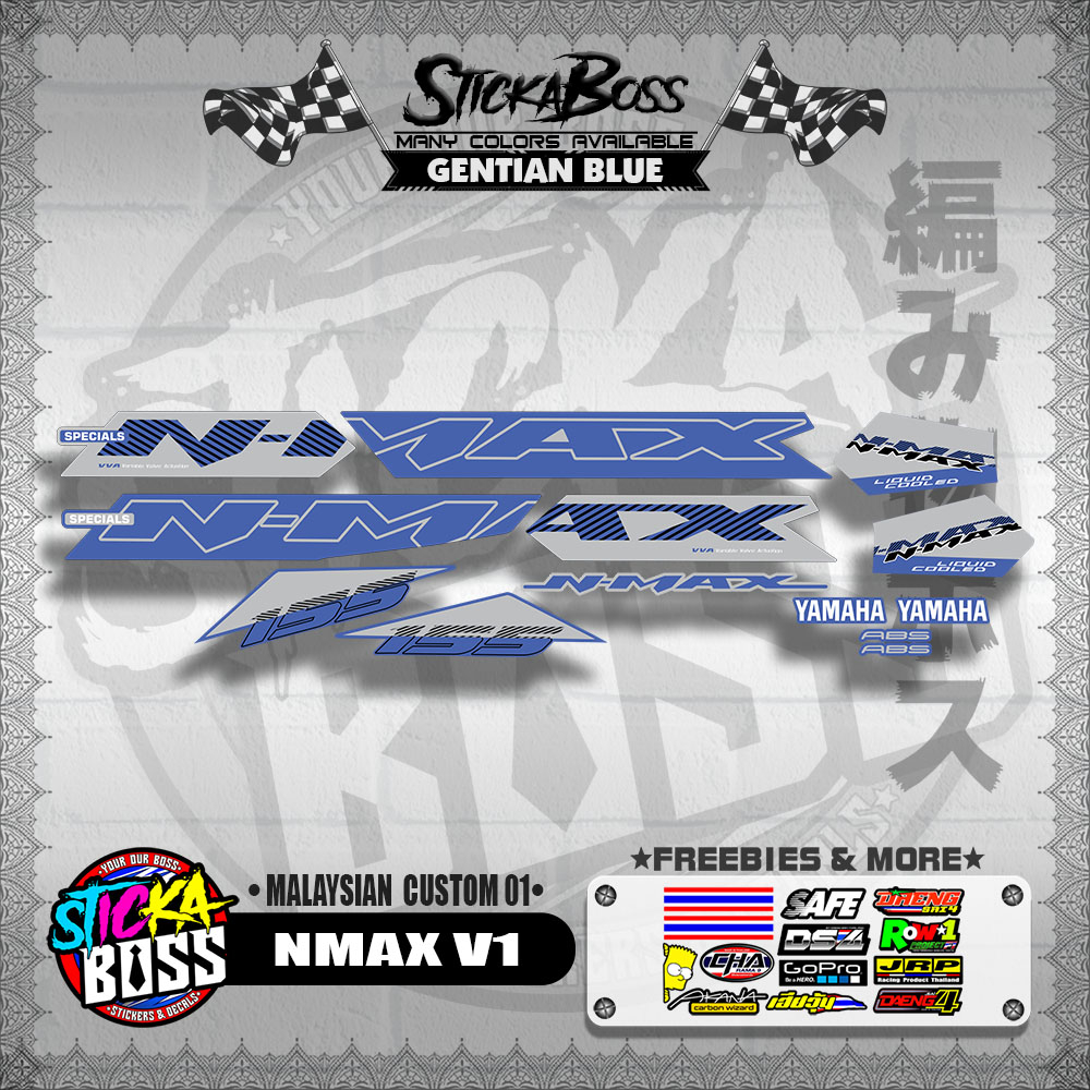 NMAX V1 DECALS ( MALAYSIAN CUSTOM 01 )【WITH FREEBIES】 | Shopee Philippines