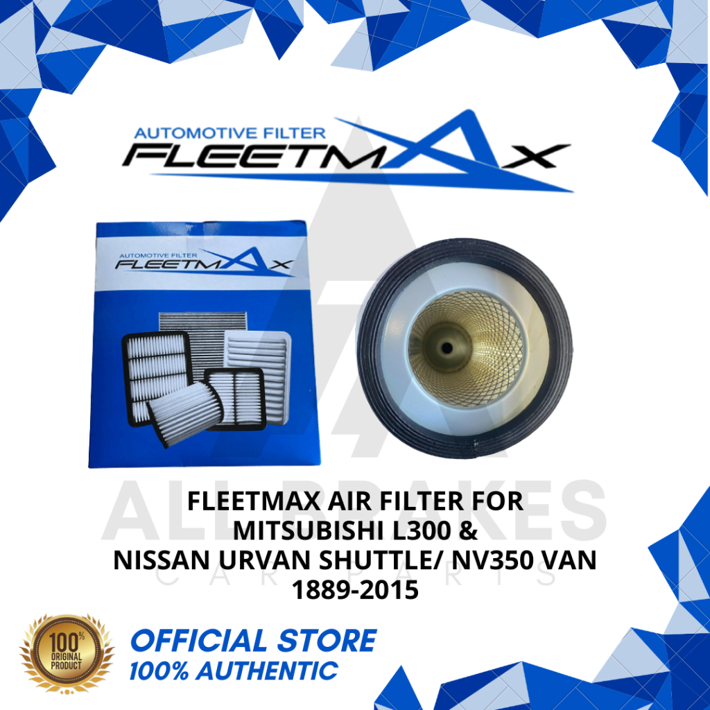 Fleetmax Air Filter for MITSUBISHI L300 & NISSAN URVAN SHUTTLE, NV350 ...