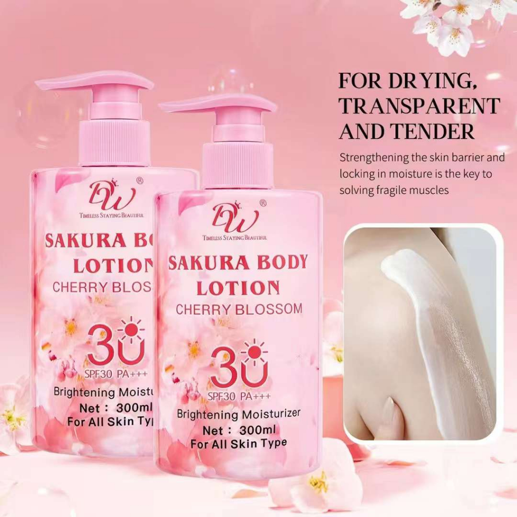 DW Sakura Cherry Blossom Body Lotion SPF30 PA++++300ml | Shopee Philippines