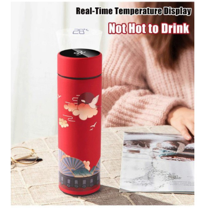 New Stainless Steel Thermos Vacuum Cup Tumbler Flask Shows Temperature ...