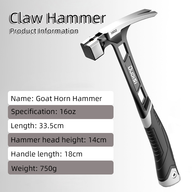 Hand Hammer High Carbon Steel Claw Hammer Tool Long Handle Woodworking ...