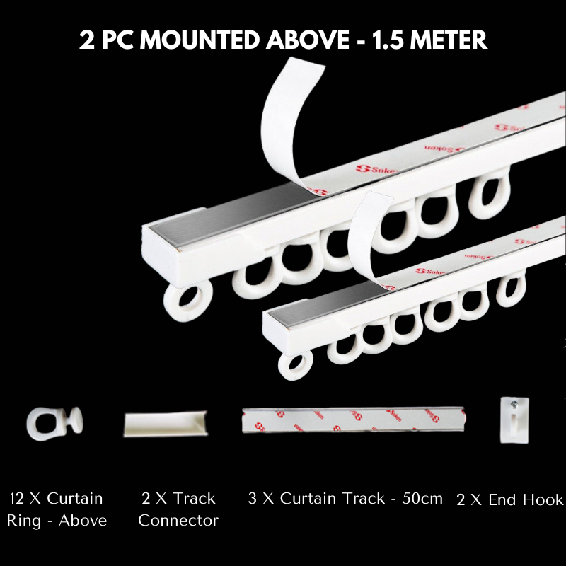 Adjustable Curtain Track Rail Straight Flexible Ceiling Mounted wall ...