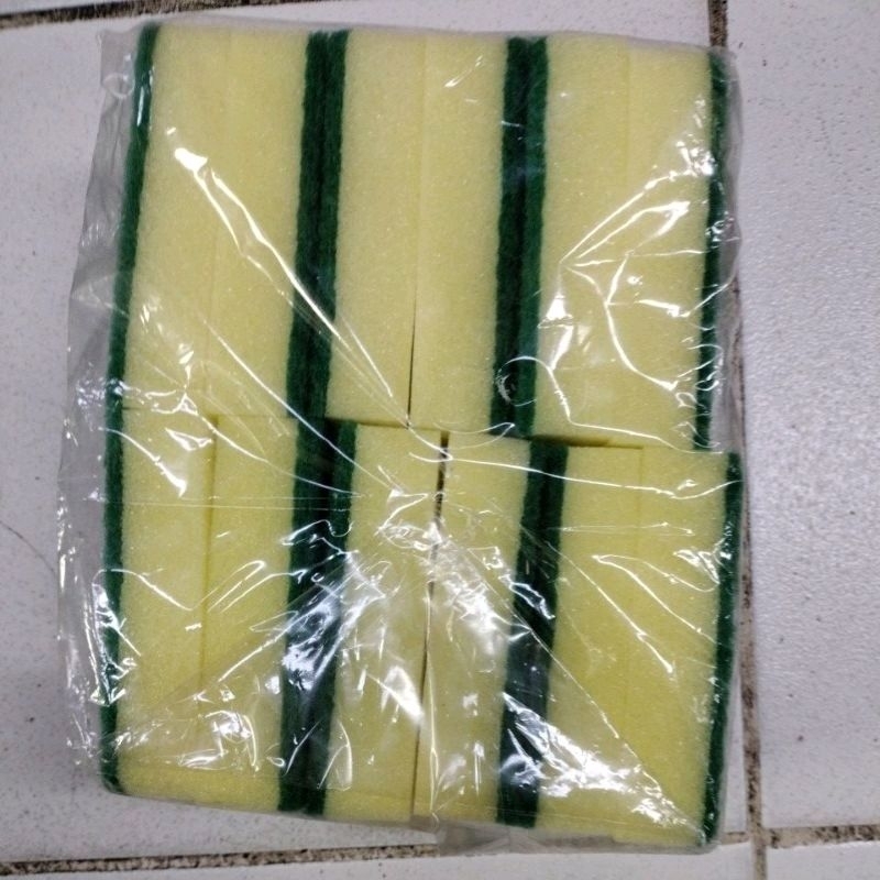 foam Brite Sponge With Scotch Brite 12pcs | Shopee Philippines
