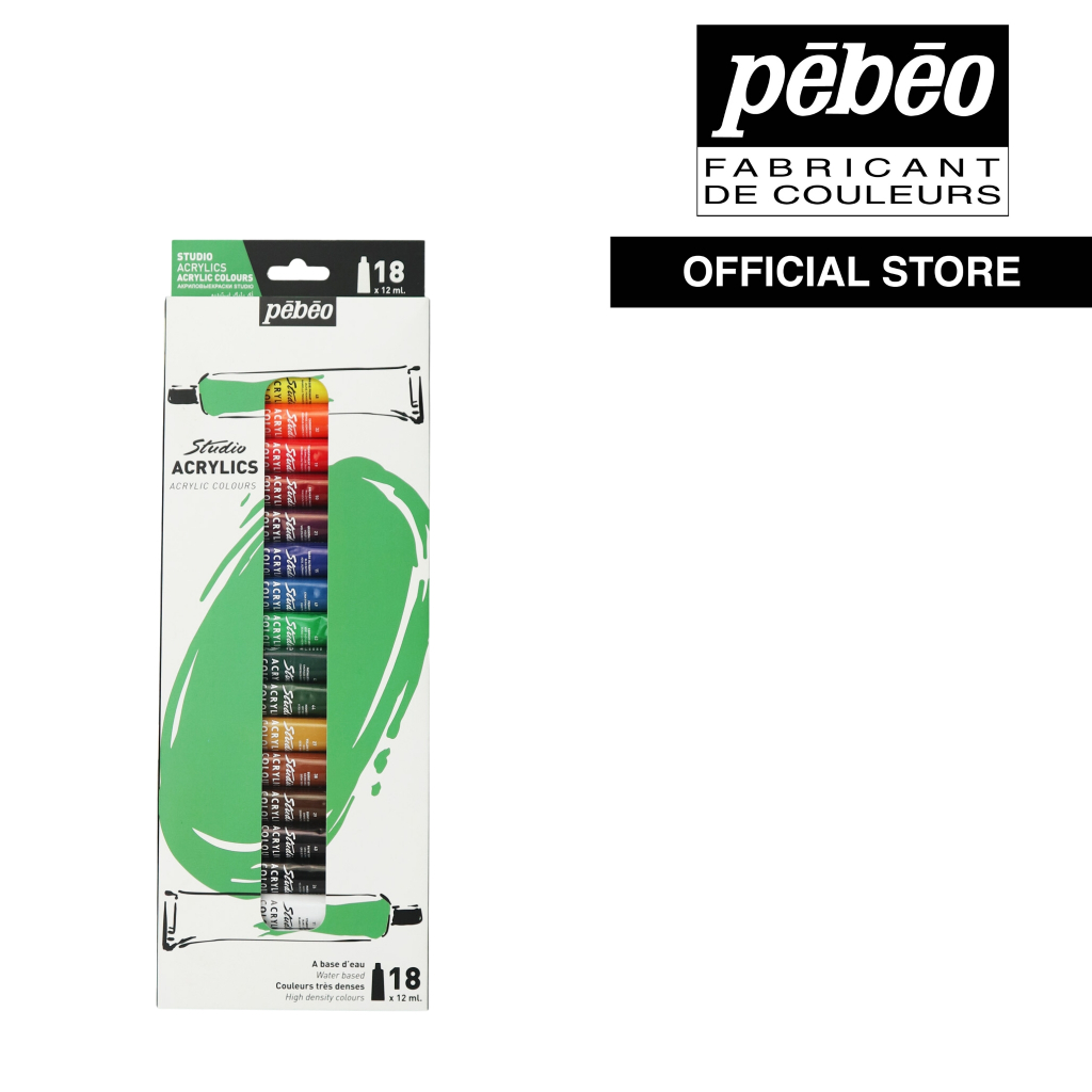 PEBEO Studio Acrylic Paint 18-Piece Set (668710) | Shopee Philippines