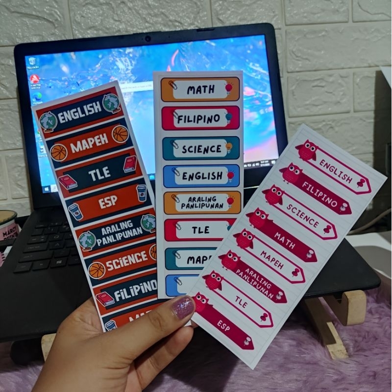 Cute Personalized Labels Stickers for Notebooks, School Supplies ...