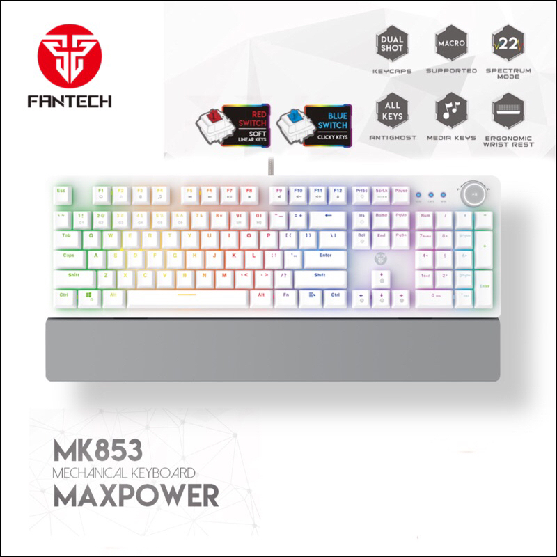 FANTECH MAXPOWER MK853 v2 Mechanical Gaming Keyboard - Pink Sakura ...