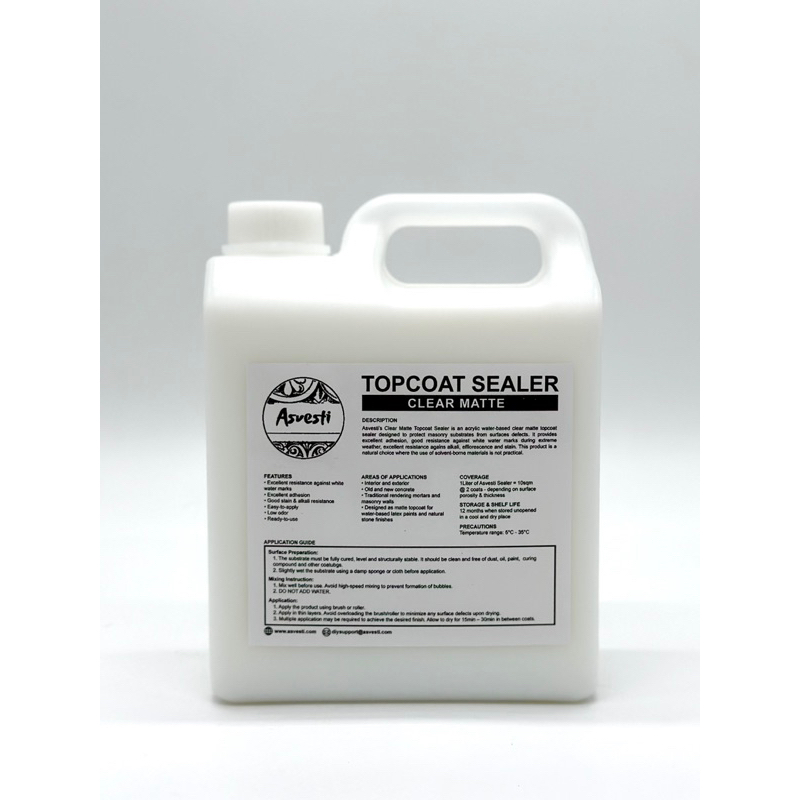 Asvesti Clear Matte Topcoat Sealer 1Liter | Shopee Philippines