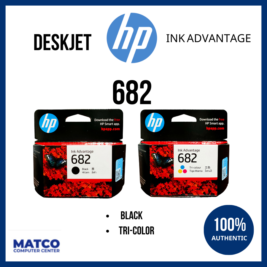HP 682 Black Tri-Color DeskJet Plus Ink Advantage Cartridge | Shopee ...