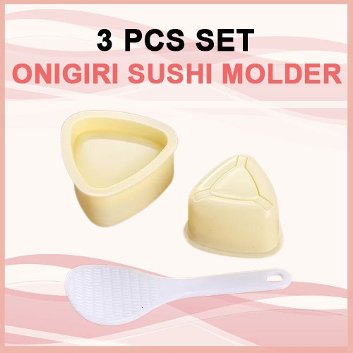3 PCS Set Japanese Onigiri Food Mold Triangle Shape with Ladle Sushi ...