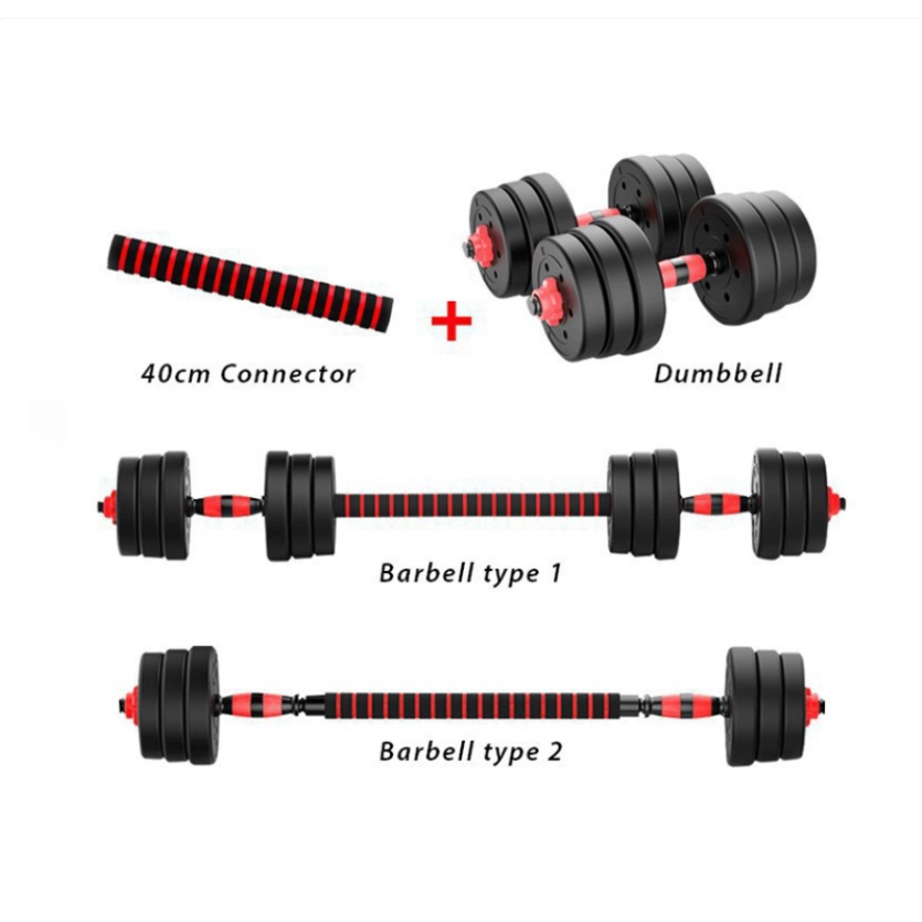 Dumbbells Pair Detachable 10/20/30/40kg Dumbbell Set PVC Gym Equipment ...
