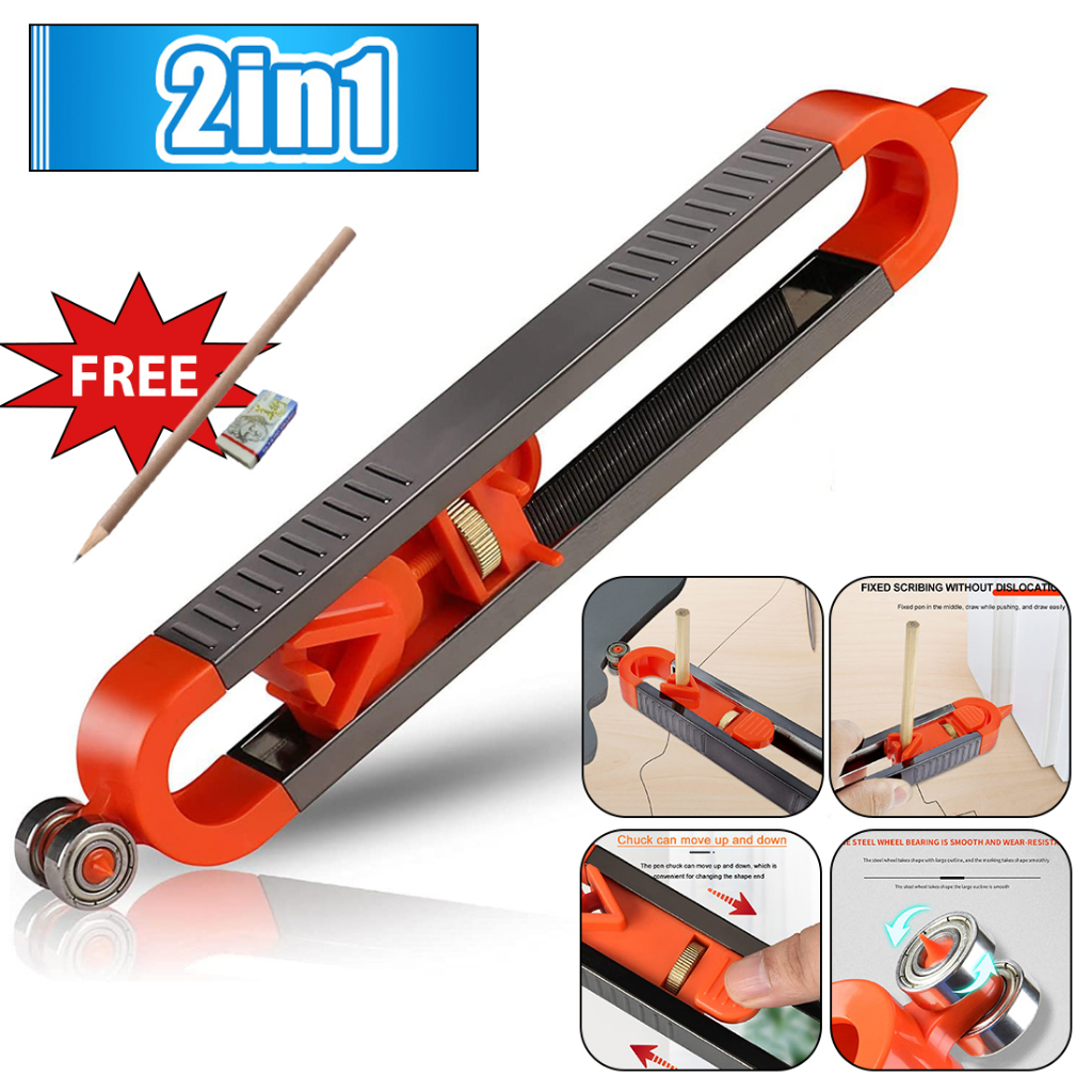 Contour Gauge Scribe Tool-Woodworking Edge Corner Measuring Profile ...