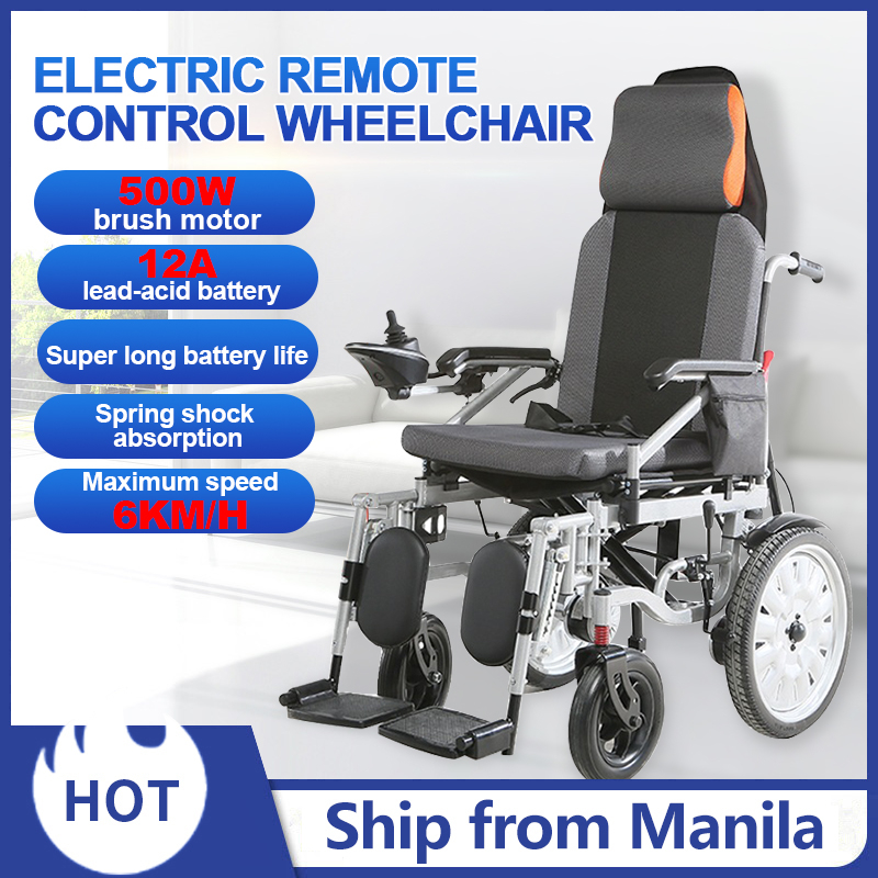 Electric wheelchair fully automatic elderly portable foldable ...