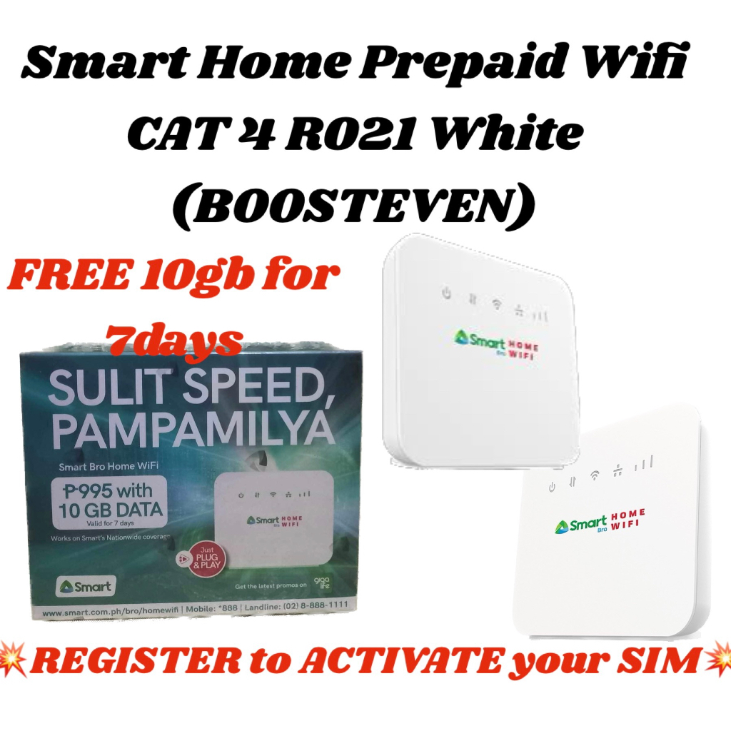 SMART Bro Home Prepaid Wifi R021 BOOSTEVEN with UNLIDATA for 30days ...