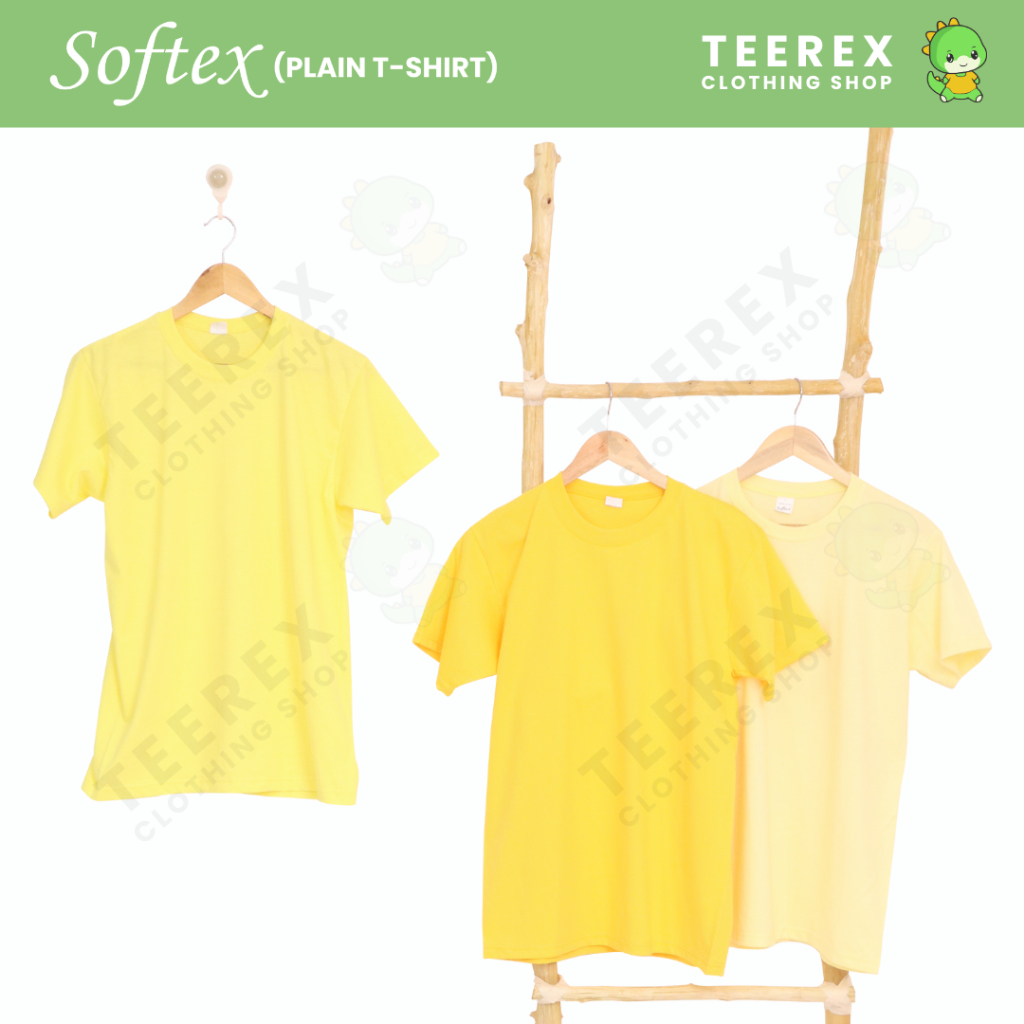 SOFTEX Roundneck UNISEX PLAIN T-SHIRT LIGHT GOLD YELLOW FLESH (BEST SELLER/LOWEST PRICE ...