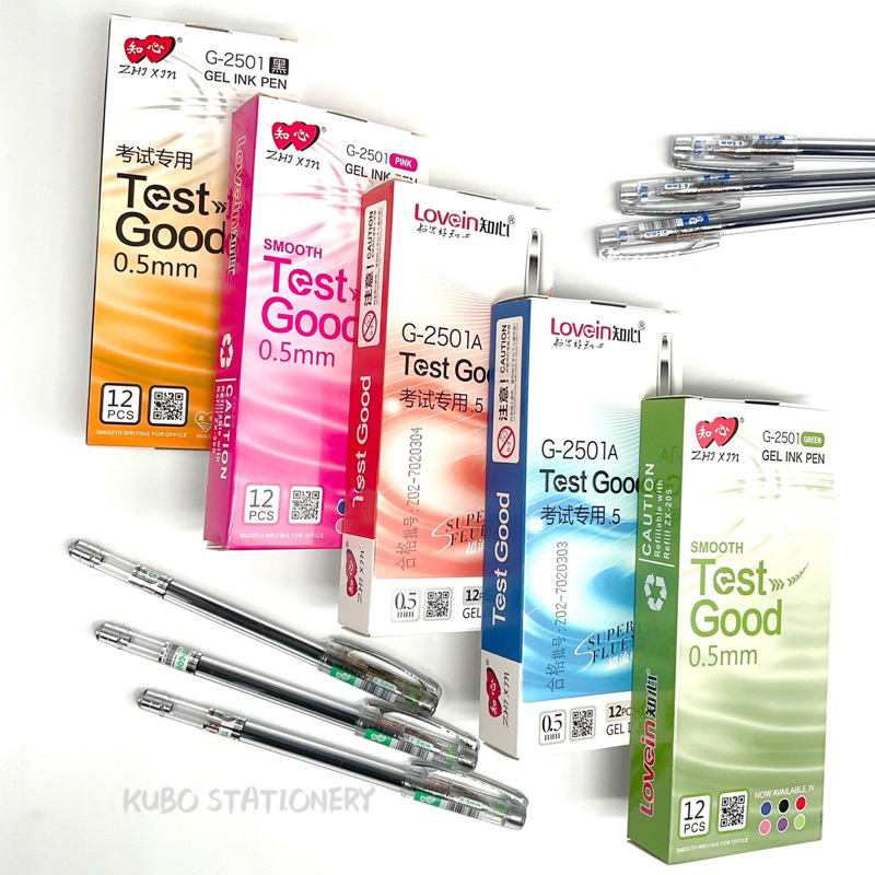 Zhixin 12pcs test good gel pen 0.5mm school supplies 5 colors can ...