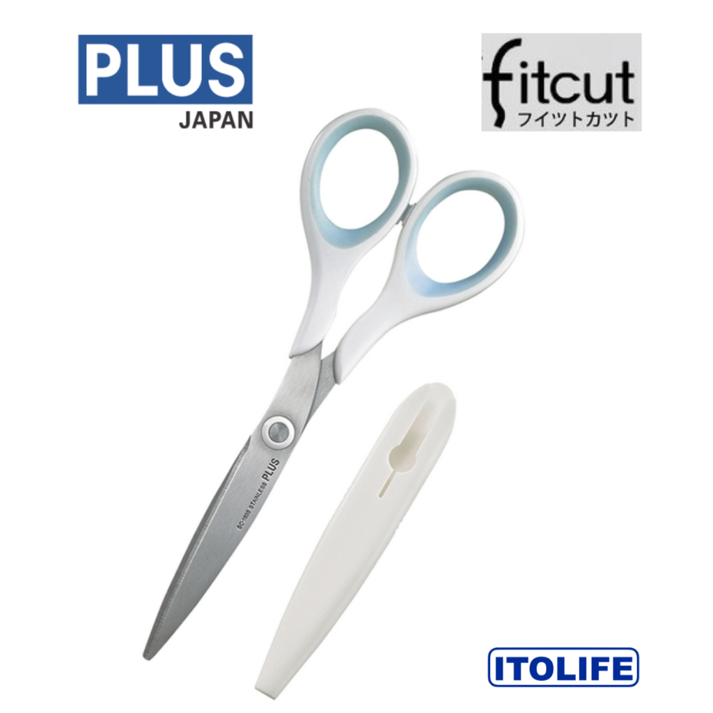 PLUS Fitcut Slim Scissors High Carbon Stainless Steel SC-160S (White ...
