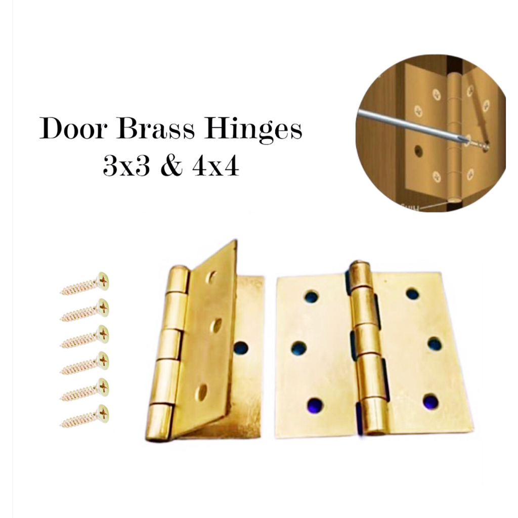 Door Hinges Bisagra/Door Hinges 3*3(220g)& 4*4*（370g）2pcs | Shopee Philippines
