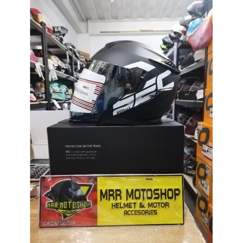 sec reflux black white halface helmet | Shopee Philippines