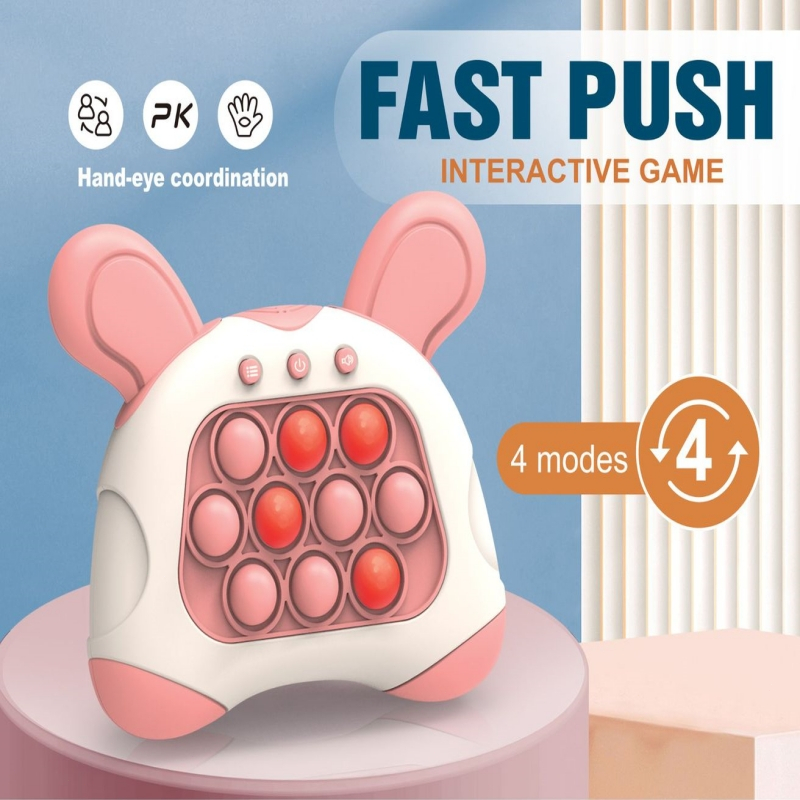 Quick Push Game Console, Electronic Push Toy, Good Hand Feel 4 Modes Handheld Press Fidget Toys ...