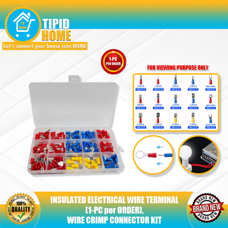 INSULATED ELECTRICAL WIRE TERMINAL (1-PC per ORDER), WIRE CRIMP ...