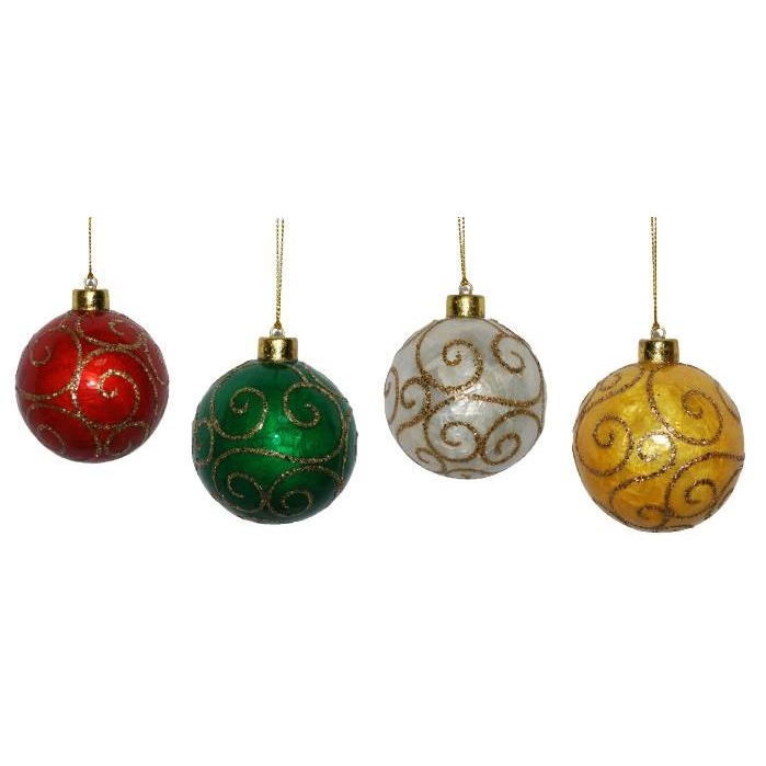 Laminated Capiz Balls with glittered pattern 1 pc/color for 100 peso ...