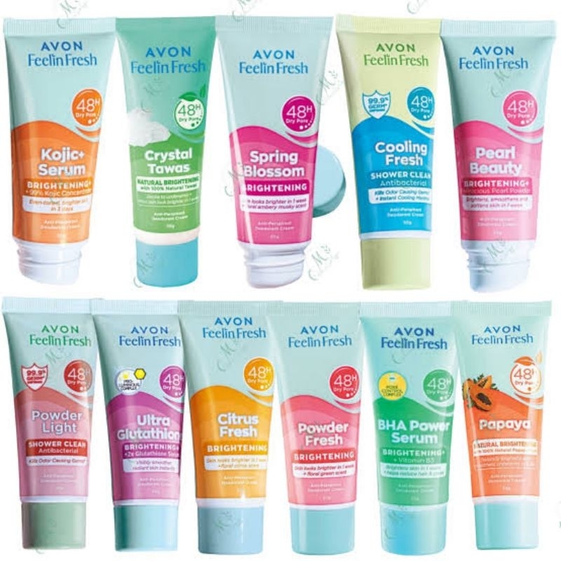 AVON FEELING FRESH QUELCH ANTI PERSPIRANT DEODORANT CREAMS 55g | Shopee ...
