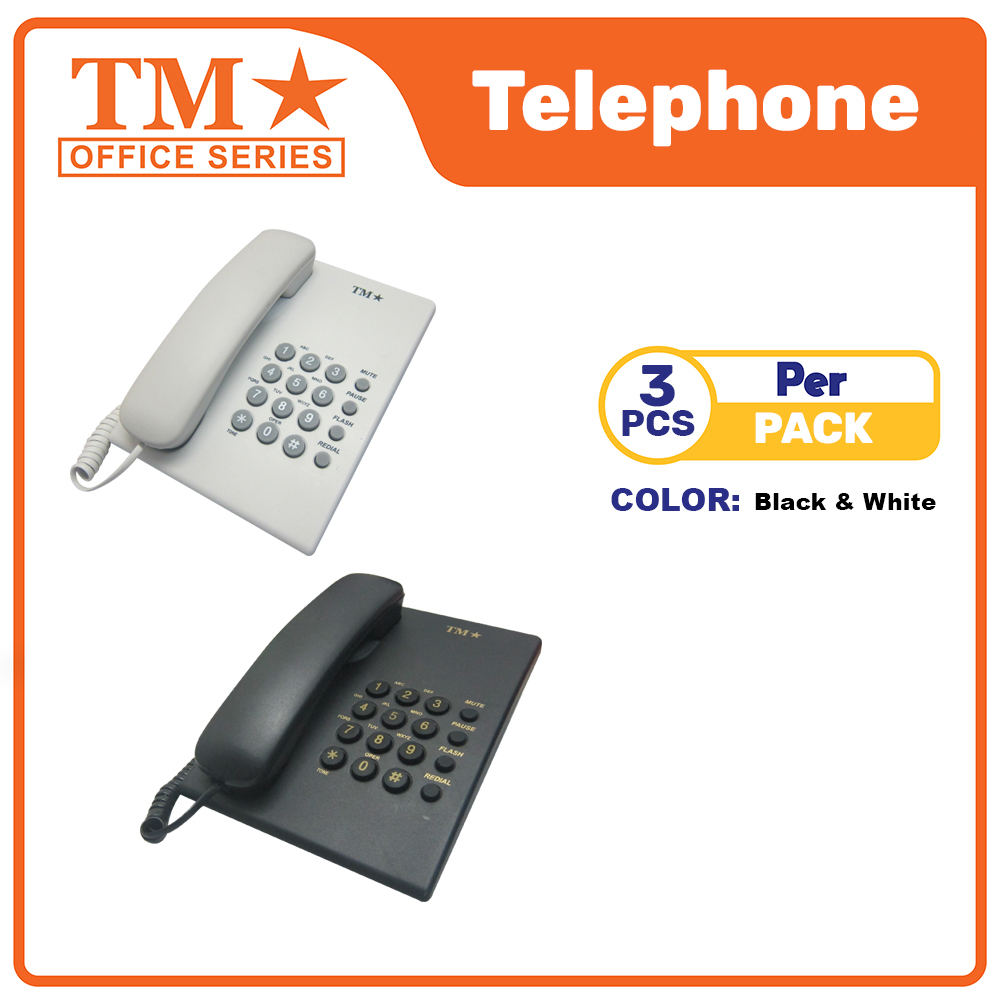 TM | 3 pcs Corded Telephone (TM-500) | Shopee Philippines