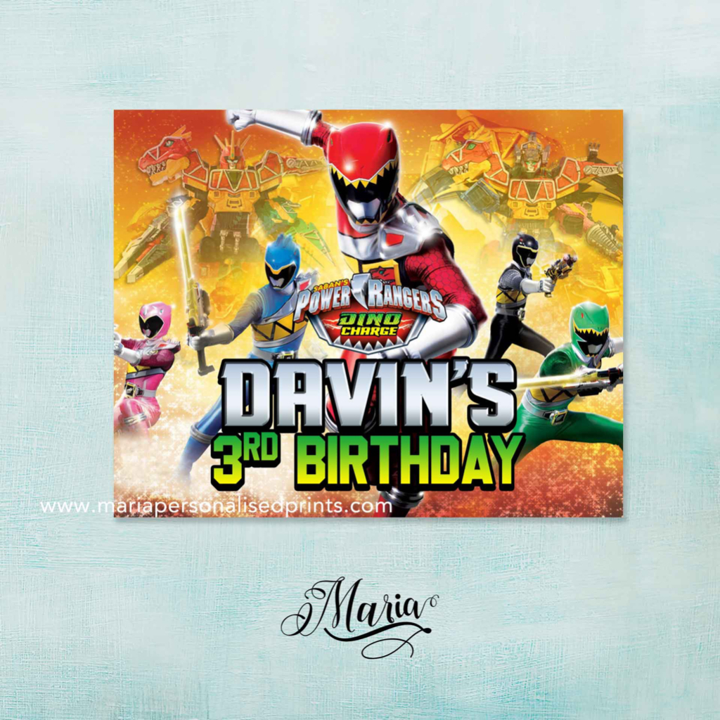 Power Rangers Birthday Banner Backdrop | Shopee Philippines