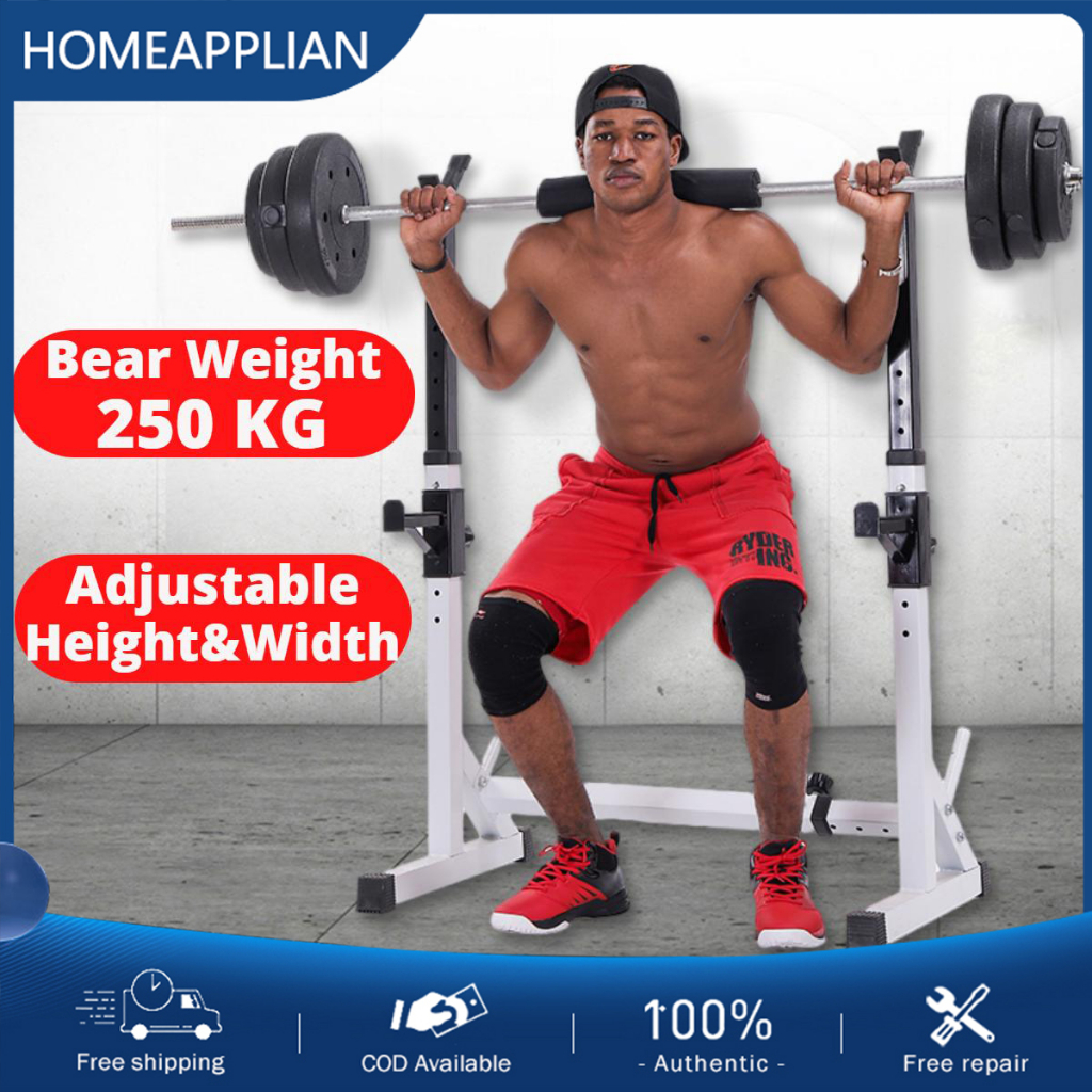 Adjustable squat rack barbell rack weightlifting bench press rack bench ...