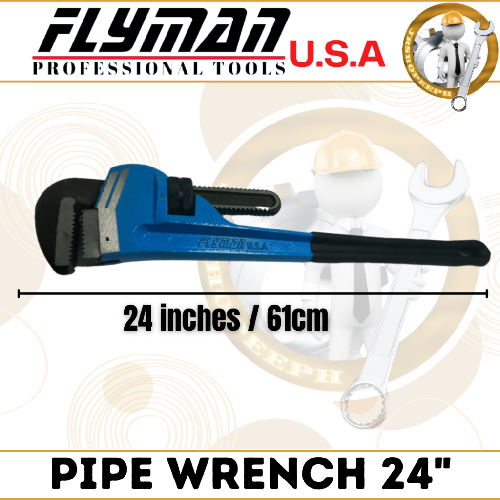 Jrshopeeph Flyman Pipe Wrench 24'' Yabe Tubo Adjustable Pipe Wrench ...