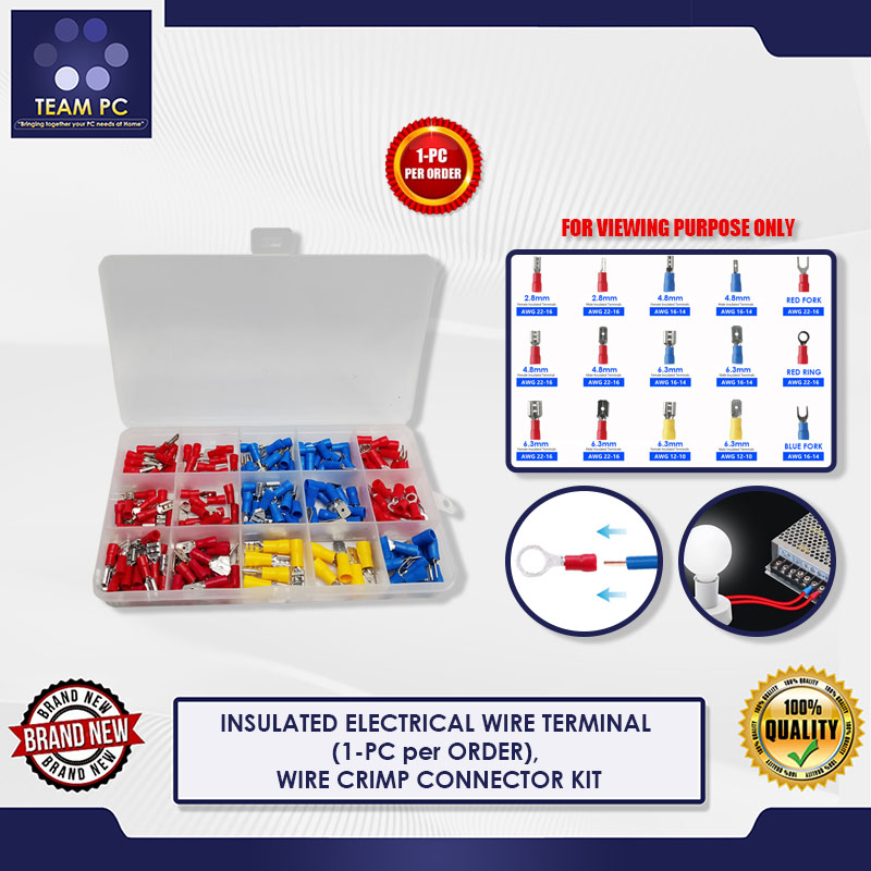INSULATED ELECTRICAL WIRE TERMINAL (1-PC per ORDER), WIRE CRIMP ...