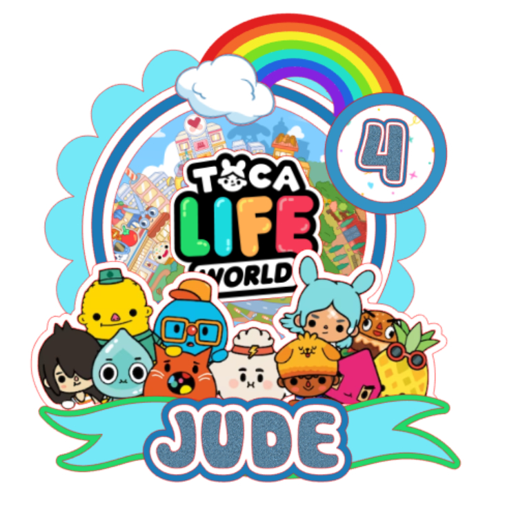 Toca Life World Toca Boca Cake Topper 3d Layered Shopee Philippines