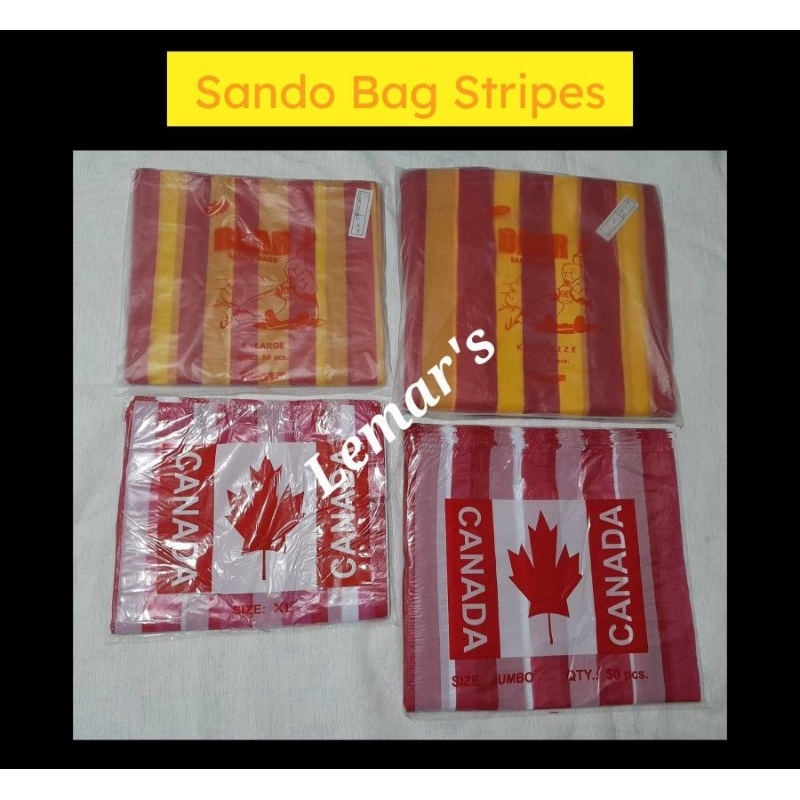 Sando Bag Stripes 50 and 100 pcs | Shopee Philippines