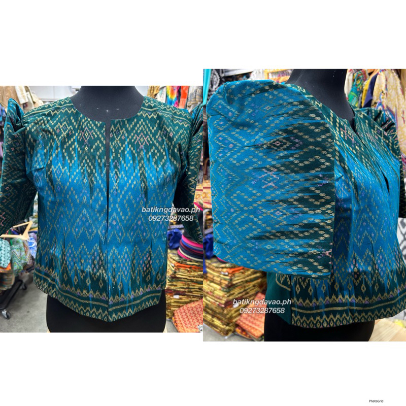 QUALITY Davao Batik Filipiniana Blazer Blouse Bolero Dress large-XXL ...