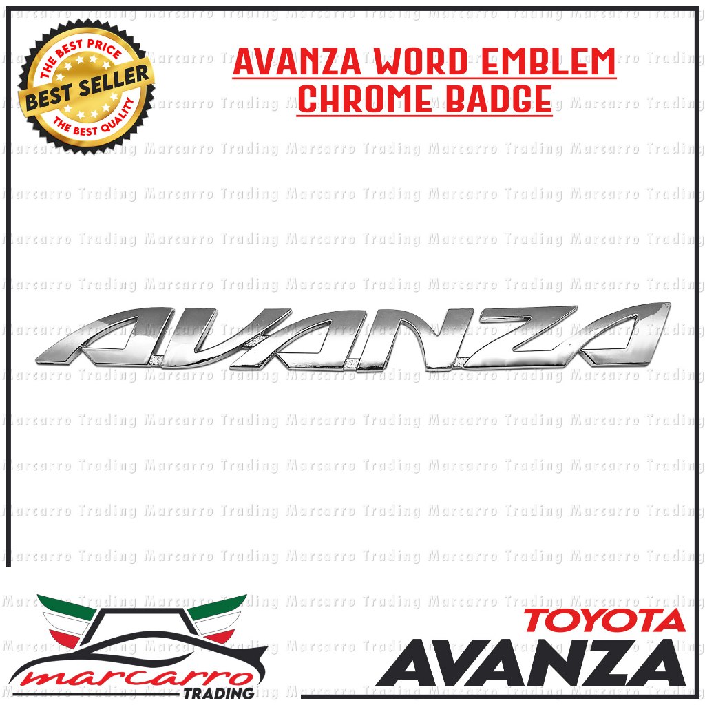 TOYOTA AVANZA 2016 to 2020 AVANZA Word Emblem Chrome Badge | Shopee ...