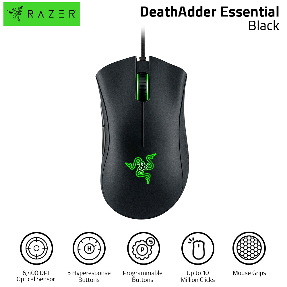 Razer DeathAdder Essential Wired Gaming Mouse | Shopee Philippines
