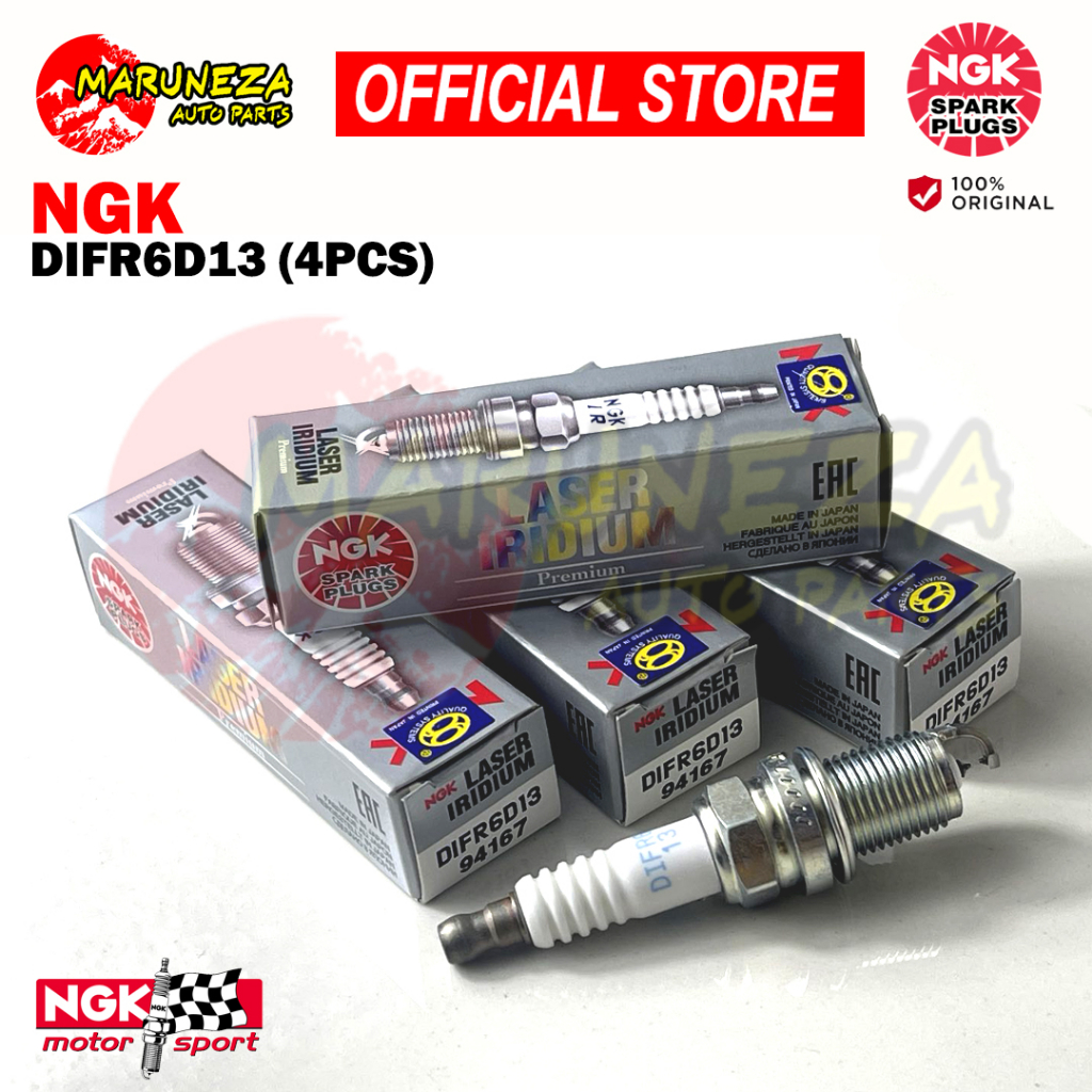 NGK Sparkplugs DIFR6D13 Laser Iridium Set 4PCS | Shopee Philippines