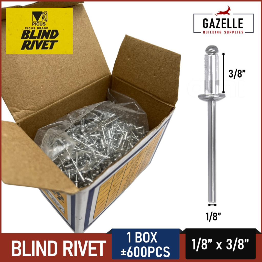 PICUS Blind Rivet Aluminum Heavy Duty High Quality Rivets 1 BOX ...